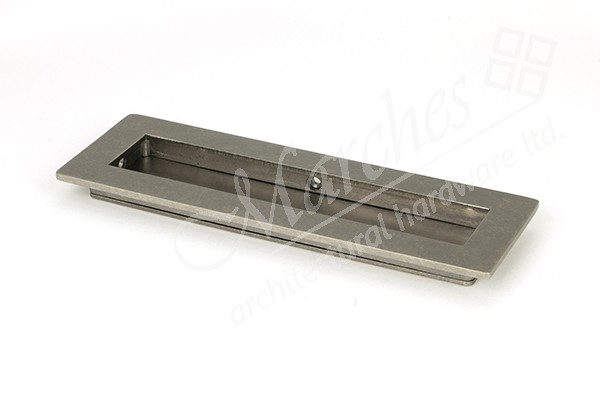 175mm Plain Rectangular Pull - Pewter - Sliding & Pocket Door Handles ...