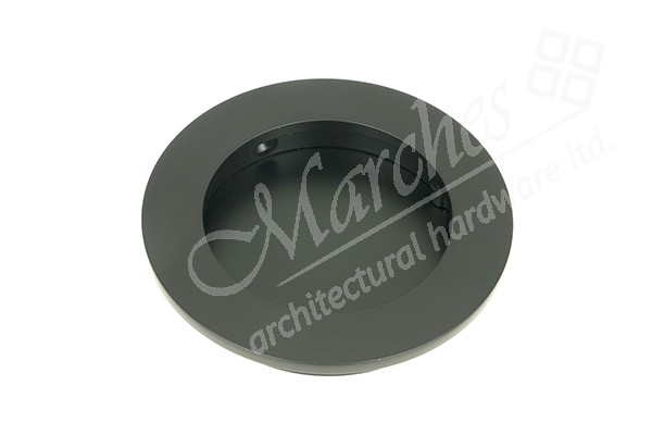 75mm Plain Round Pull - Matt Black - Sliding & Pocket Door Handles ...
