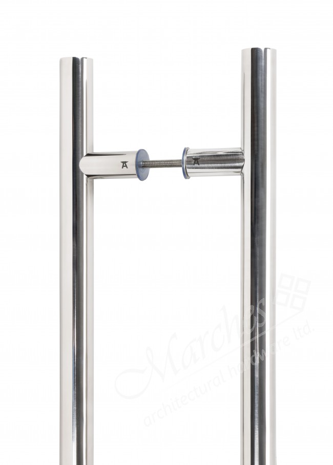 1.8m T Bar Handle B2B Fix 32mm Ø - Polished SS (316) - Pull Handles ...