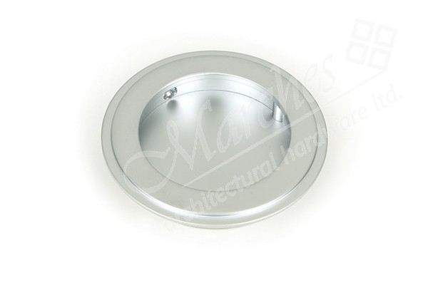 75mm Art Deco Round Pull - Satin Chrome - Sliding & Pocket Door Handles ...