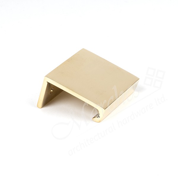 50mm Plain Edge Pull - Polished Brass - Flush & Finger Pull Handles ...