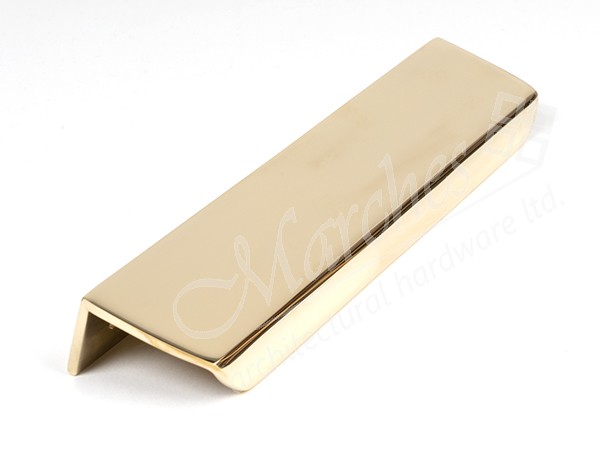 200mm Moore Edge Pull - Polished Brass - Flush & Finger Pull Handles ...