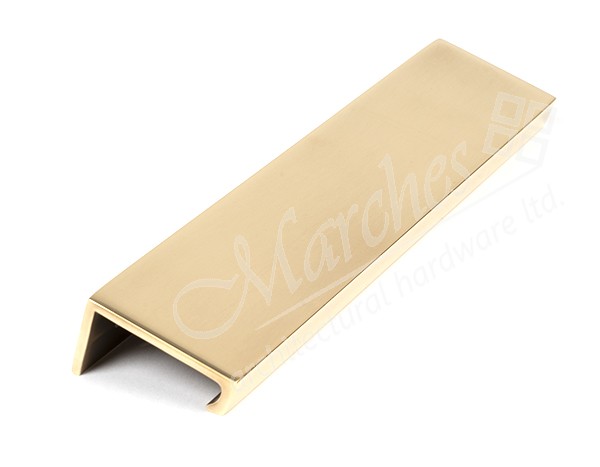 200mm Plain Edge Pull - Aged Brass - Flush & Finger Pull Handles ...