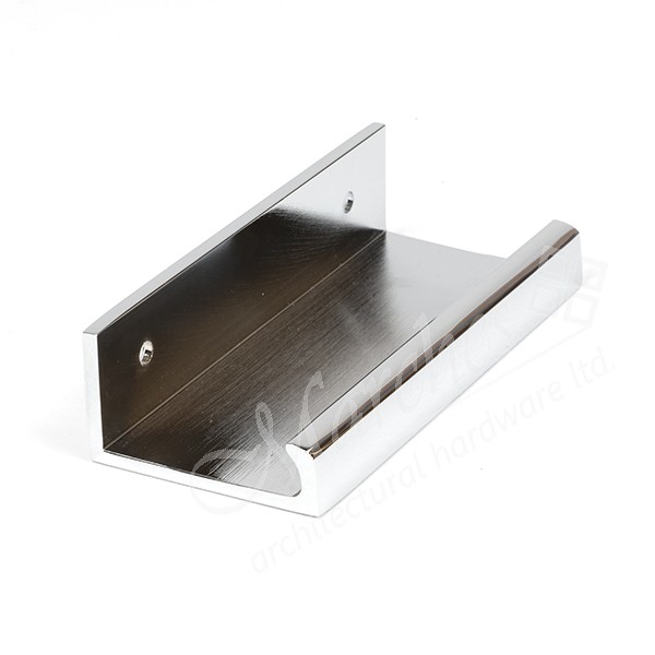 100mm Plain Edge Pull - Polished Chrome - Flush & Finger Pull Handles ...