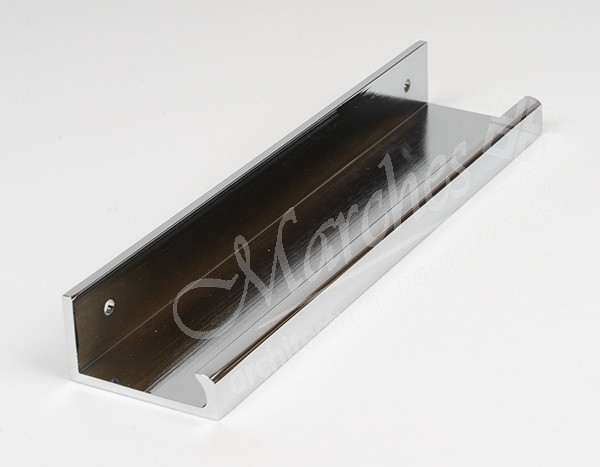 200mm Plain Edge Pull - Polished Chrome - Flush & Finger Pull Handles ...