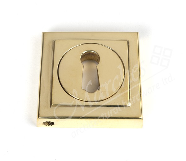 Round Escutcheon (Square) - Polished Brass - Escutcheons - Escutcheons ...