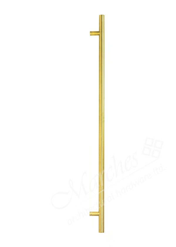 1.2m T Bar Handle B2B 32mm Ø - Aged Brass (316) - Pull Handles & Flush ...