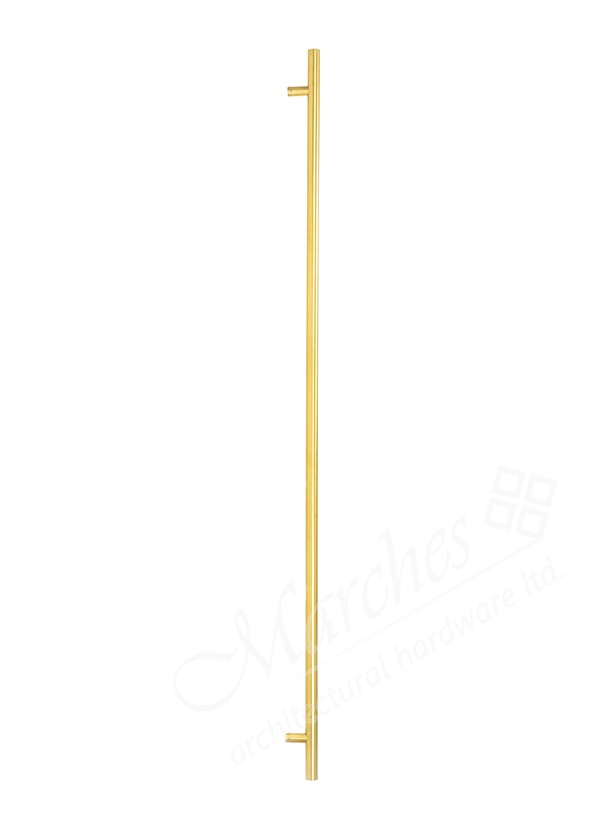 1.8m T Bar Handle Bolt Fix 32mm Ø - Aged Brass (316) - Marches ...