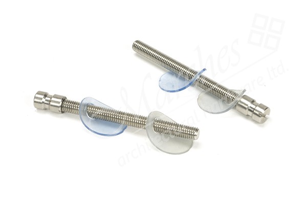 100mm Back to Back Fixings for Offset T Bar (2) - Satin SS (304 ...