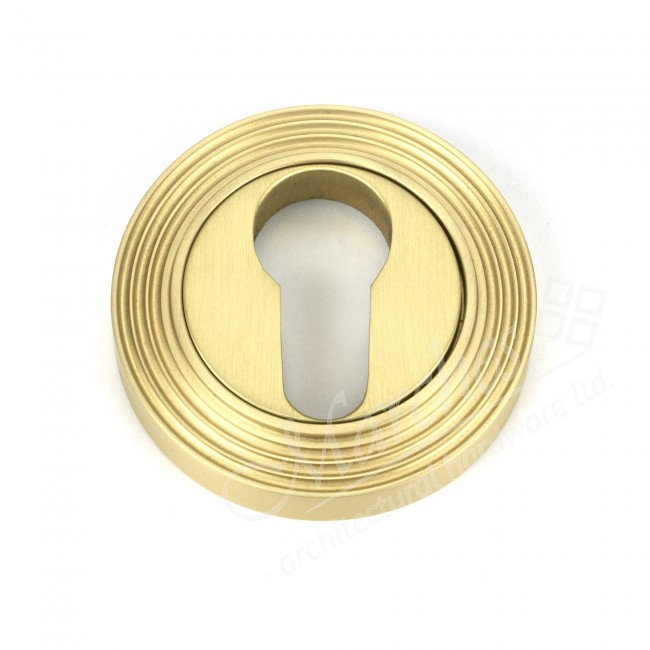 Round Euro Escutcheon (Beehive) - Satin Brass - Escutcheons ...