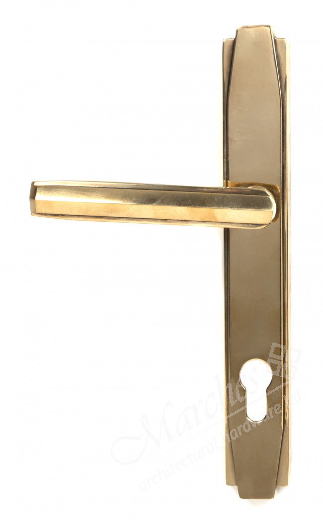 Art Deco Slimline Lever Espag. Lock Set - Aged Brass - Espagnolette ...