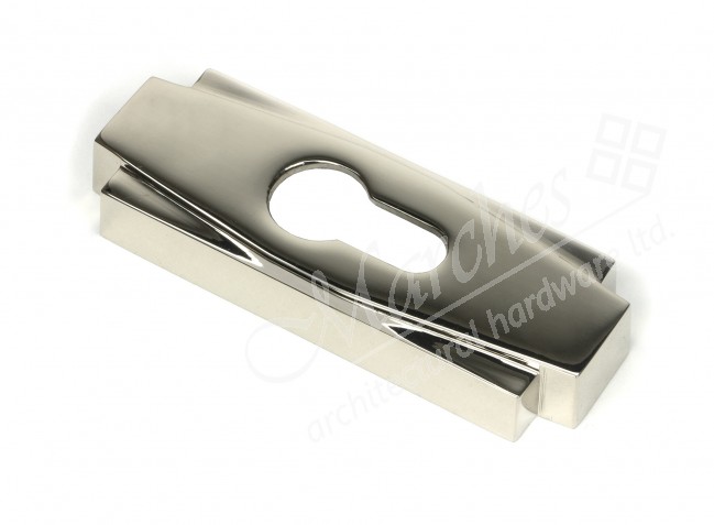 Art Deco Euro Escutcheon (Set) - Polished Nickel - Escutcheons ...