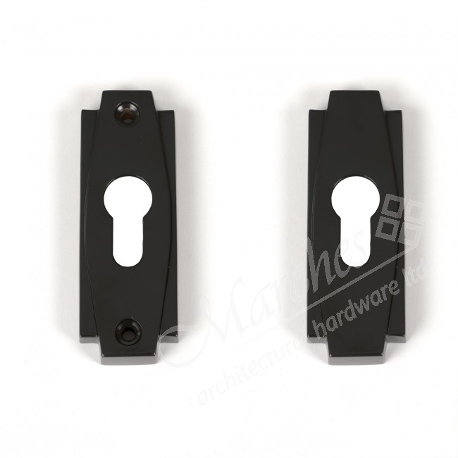 Art Deco Euro Escutcheon (Set) - Aged Bronze - Escutcheons ...