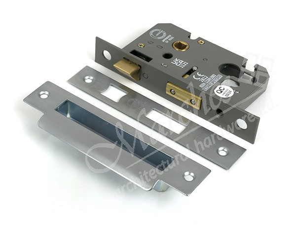 2½" Euro Profile Sash Lock - Satin Chrome - Euro Profile Lock Cases ...
