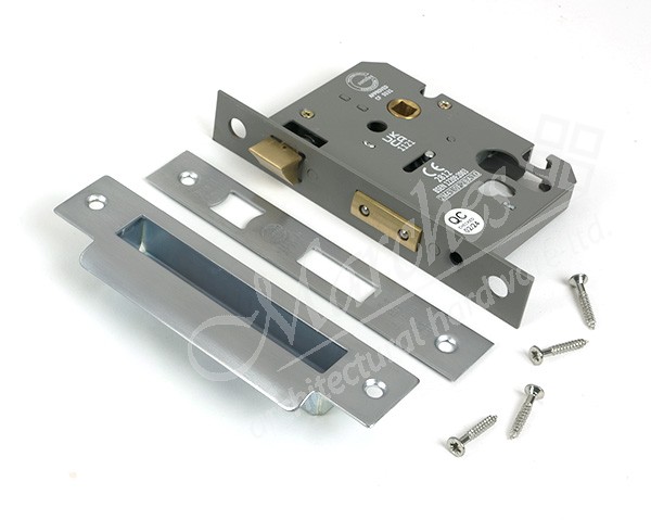 3" Euro Profile Sash Lock - Satin Chrome - Euro Profile Lock Cases ...