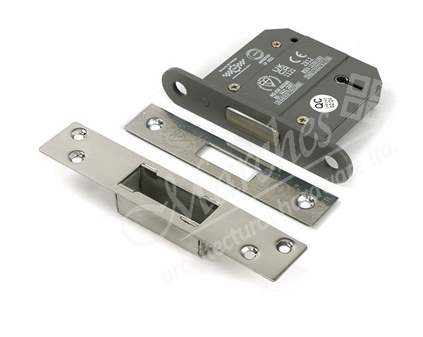 3" 5 Lever BS Dead Lock - Polished Stainless Steel - British Standard ...