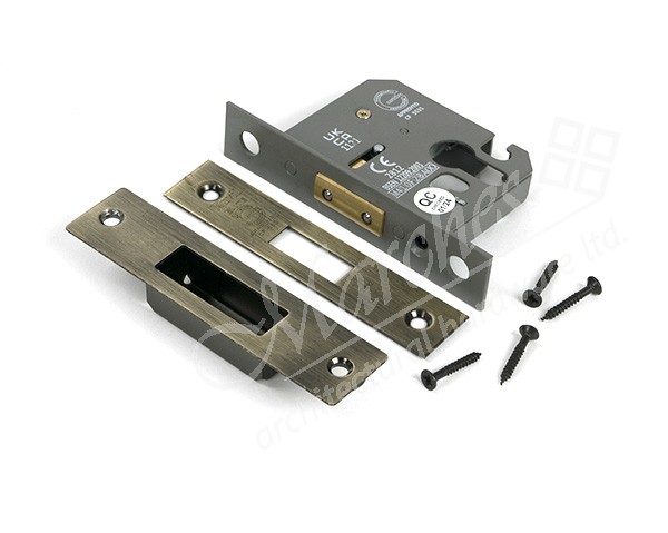 2½" Euro Profile Dead Lock - Aged Brass - Euro Profile Lock Cases ...