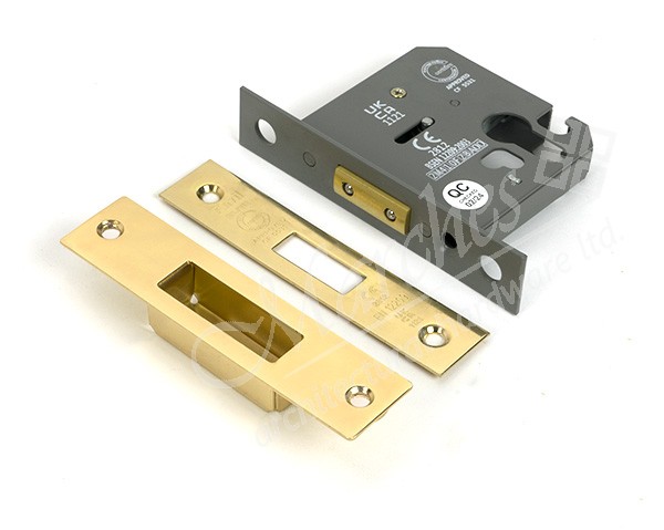 3" Euro Profile Dead Lock - Polished Brass - Euro Profile Lock Cases ...