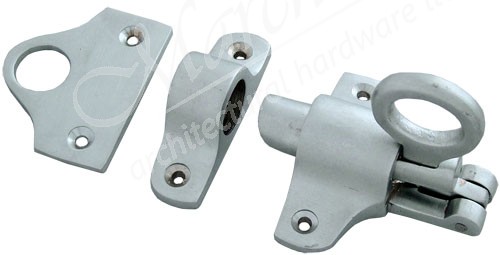 Fanlight Catch with 2 Keeps Satin Chrome - Fanlight Catches - Fanlight ...