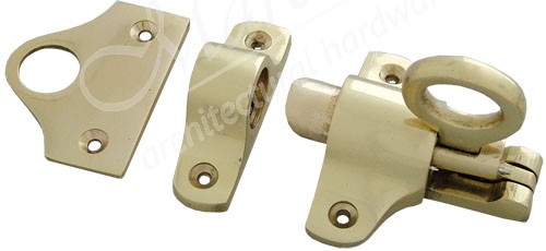 Fanlight Catch with 2 Keeps Polished Brass - Fanlight Catches ...