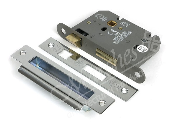 3" Heavy Duty Bathroom Mortice Lock - Polished Chrome - Bathroom Locks ...