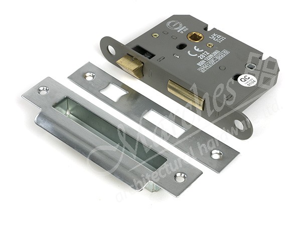 3" Heavy Duty Bathroom Mortice Lock - Satin Chrome - Bathroom Locks ...