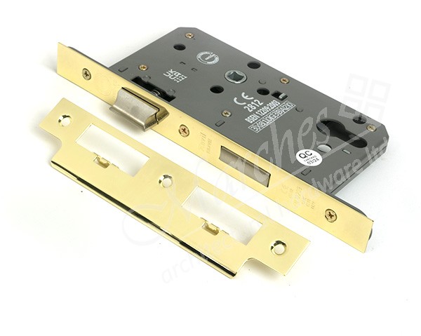 Euro Din Sash Lock - 60mm Backset/72mm Centre - Polished Brass - DIN ...