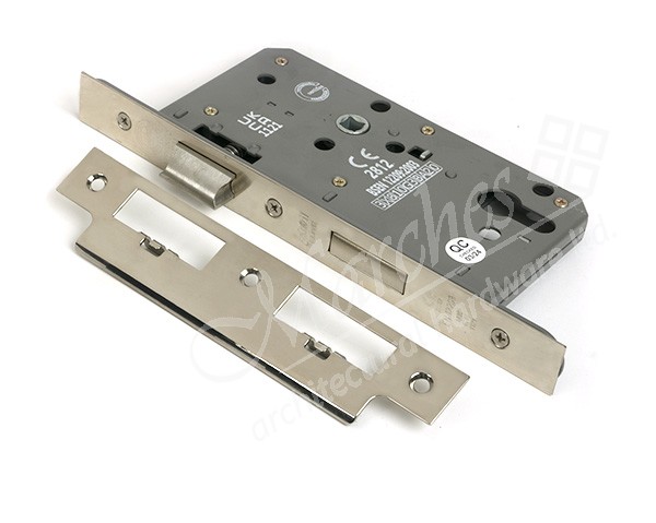 Euro Din Sash Lock - 60mm Backset/72mm Centre - Polished Nickel - DIN ...