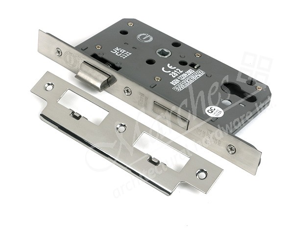 Euro Din Sash Lock - 60mm Backset/72mm Centre - Polished Chrome - DIN ...