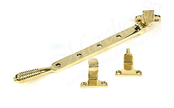 10" Reeded Stay (Steel Window) - Polished Brass - Steel Window - Window ...