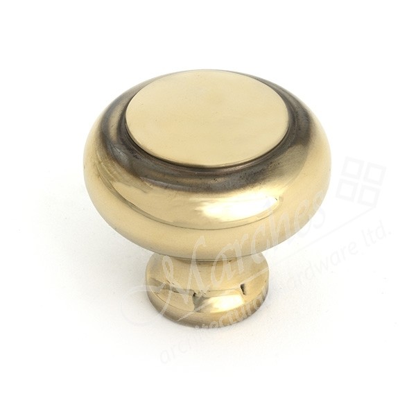 Regency Cabinet Knob - Aged Brass - Various Sizes - Round Knobs - Cabinet Knobs - Cabinet ...