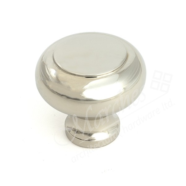 Regency Cabinet Knob - Polished Nickel - Various Sizes - Round Knobs - Cabinet Knobs - Cabinet ...
