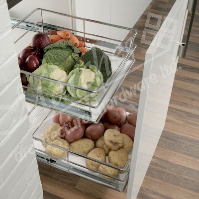 Pull out vegetable basket with soft clos - Pull out wire basket sets ...