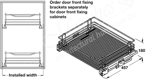 PULL OUT WIRE BSKT 500mm SOFT CLOSING - Pull out wire basket sets ...