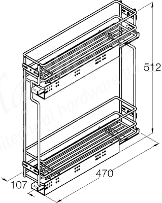 2 Tier Pull Out Storage Unit R/h - Pull out storage units - Kitchen ...