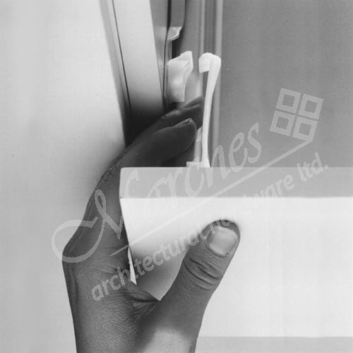 Child Safety Catch Pl White - Marches Architectural Ironmongery