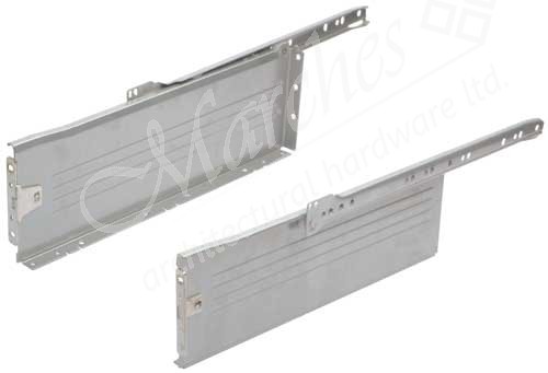 Essentials metal drawer sides, 118 mm high, white (RAL 9010) finish ...