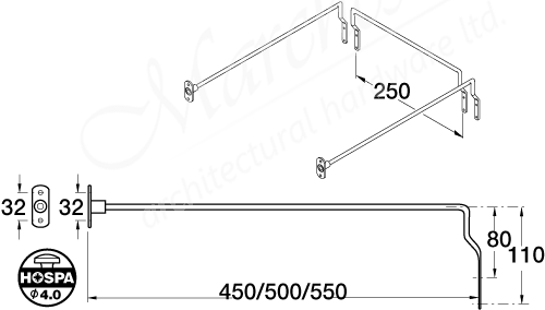 Filing Rails 500mm + Stop Rail Chr - Suspension filing systems - Office ...