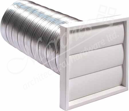 Wall Vent Kit 100mmdia Whi/alu - Ducting sets - Ventilation ...