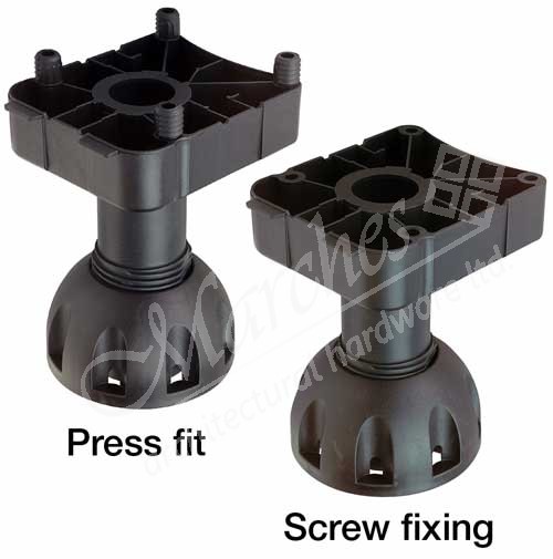 Adj Plinth Foot Plastic W Sq Plate - Cabinet carcase and plinth ...