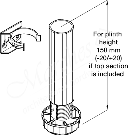 Plinth Feet Set Leg Set Only - Cabinet carcase and plinth fittings ...