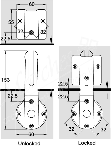Table Connector Galv. Steel - Table fittings - Cabinet Components ...