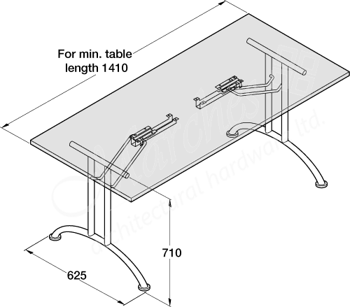 Folding Table Fitting Pol Chr - Cabinet Fittings - Cabinet & Kitchen ...