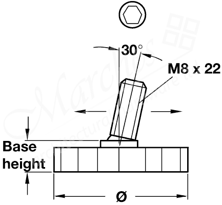 Base levellers, adjustable - Plinth Fittings & Furniture Feet - Cabinet ...