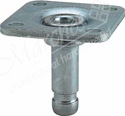 Pin With Mounting Plate Galv - Marches Architectural Ironmongery