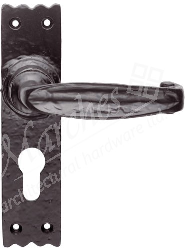 Carlisle Ludlow Euro Lever Lock Handle Slimline Set - Black - Lever ...