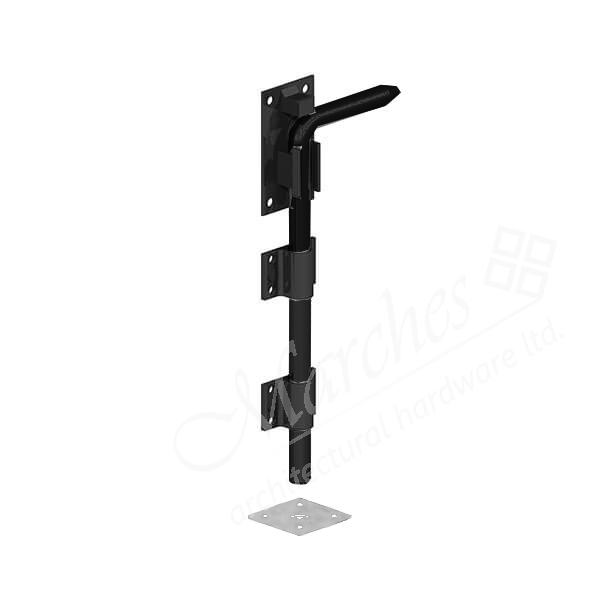18" Drop Bolt - Black - Padlock & Gate Bolts - Bolts - Door Furniture ...