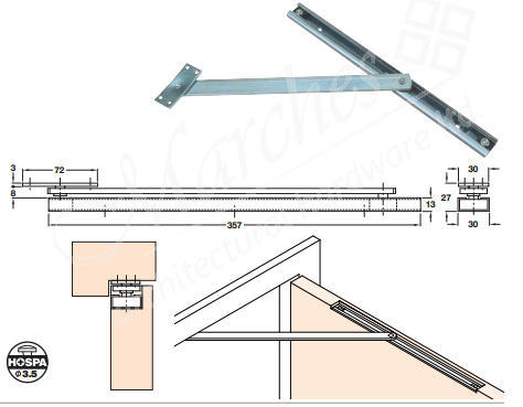 Limiting Stay 15" - Door Closers & Holders - Door Furniture - Marches ...