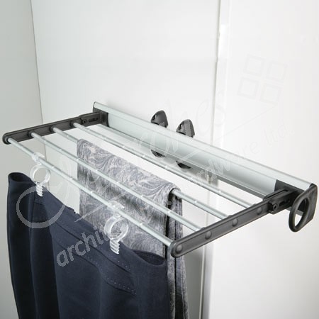 W/robe pull-out trouser rack 505mm Silv/ - Tie/belt racks - Kitchens ...