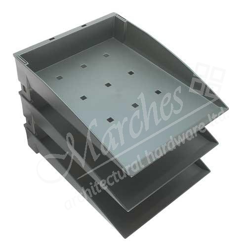 Tray 3pc Set for Filing Unit Silver - Integral desktop system - Office ...